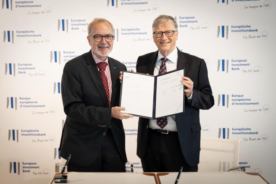 Bill Gates besucht Europäische Investitionsbank